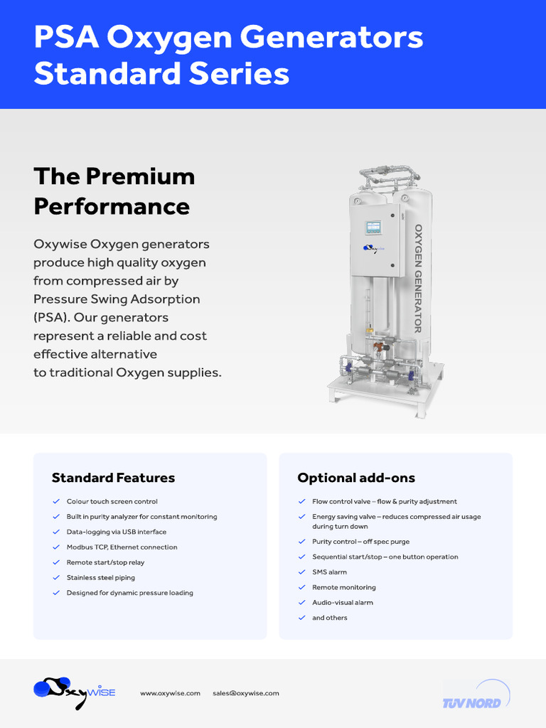 Oxywise Oxygen Generator Pdf Oxygen Valve