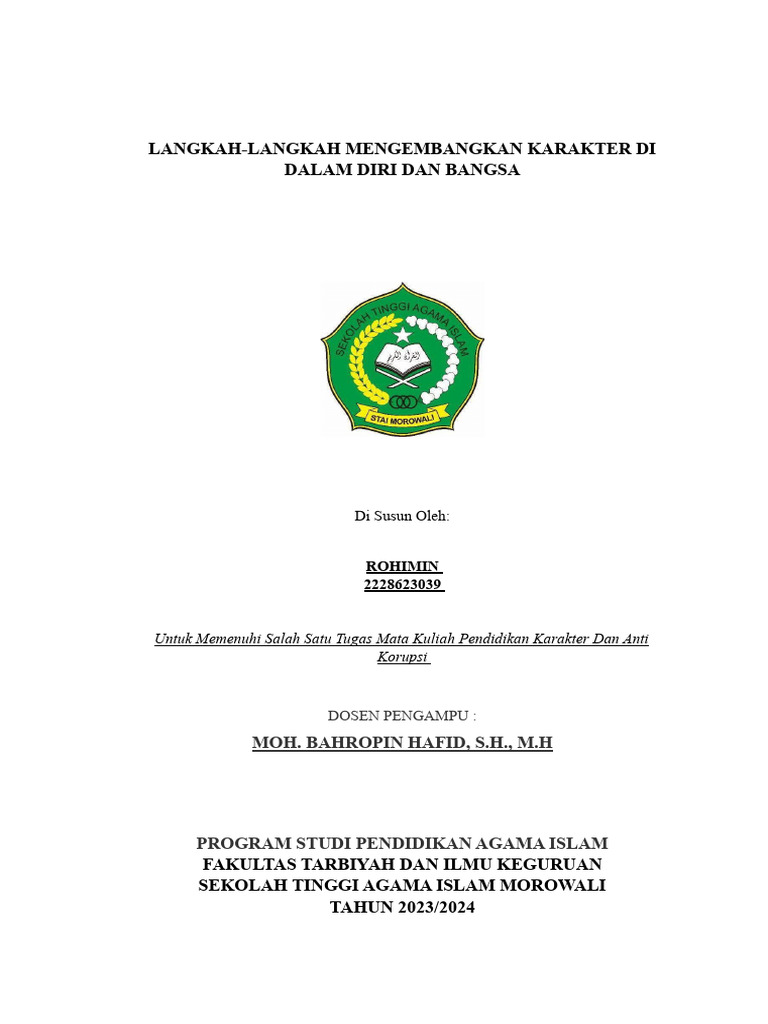 Langkah Mengembangkan Karakter Diri | PDF | Kesehatan Holistik | Sains ...