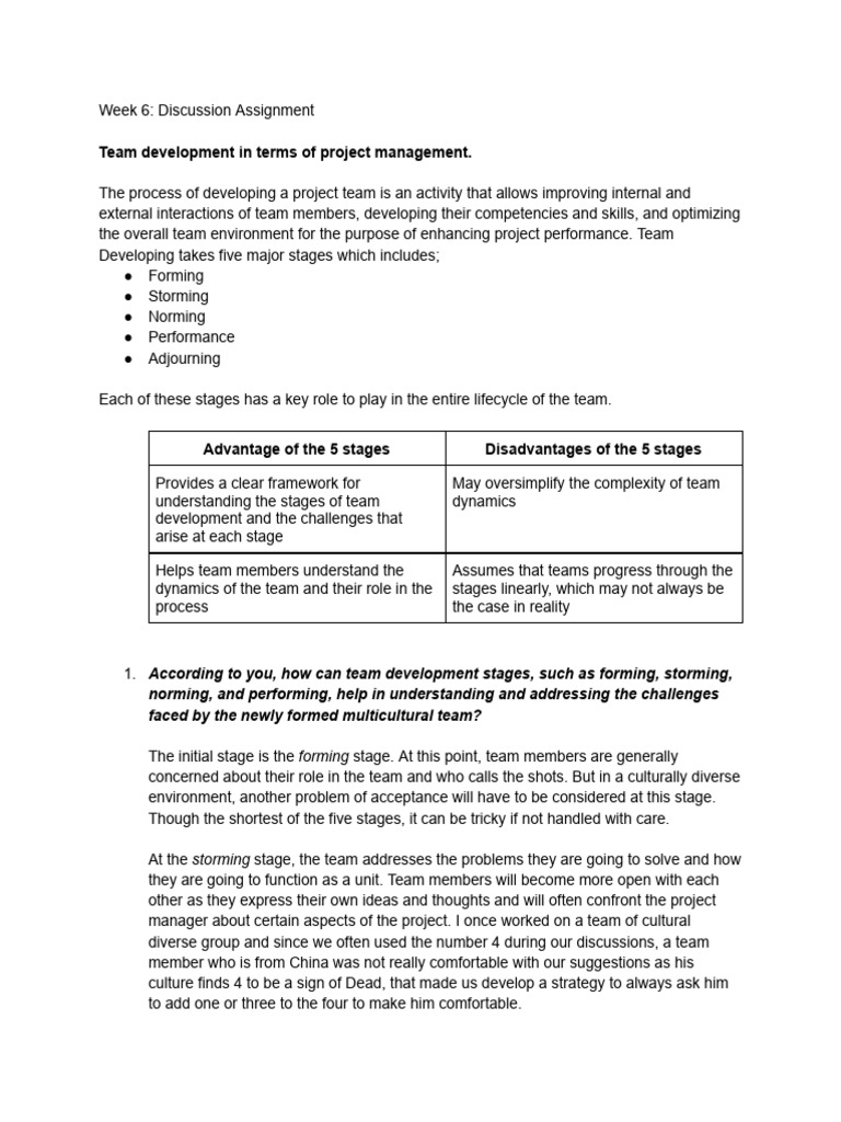 Week 6 - Discussion Assignment | PDF | Cognition | Cognitive Science