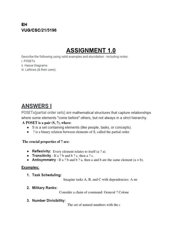 Lattices Assingment | PDF