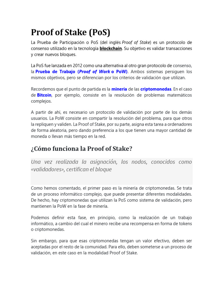 Proof of Stake | PDF