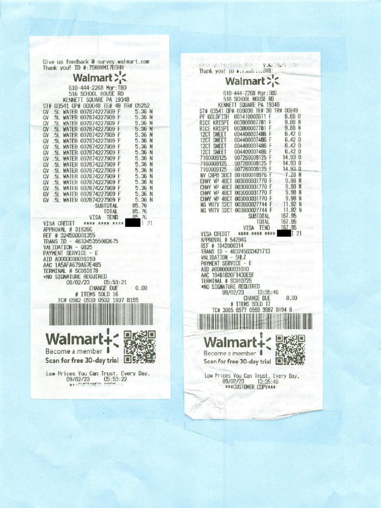 Walmart Pica S Receipts - Cavalcante Search Redacted (Hatziefstathiou v ...
