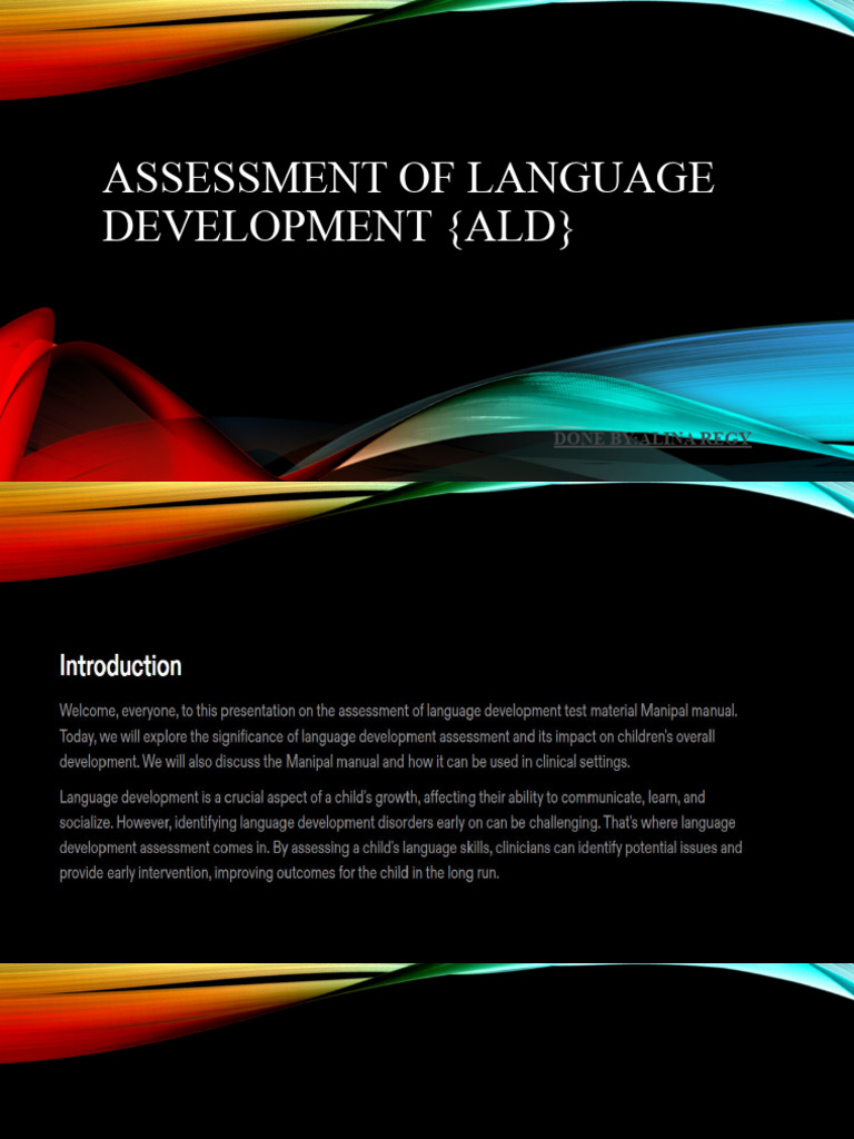 Language Development Assessment Manual | PDF | Word | Morphology ...
