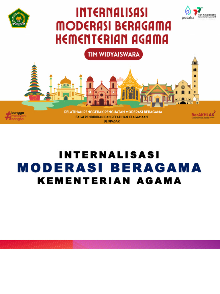4 Internalisasi Moderasi Beragama Kementerian Agama | PDF