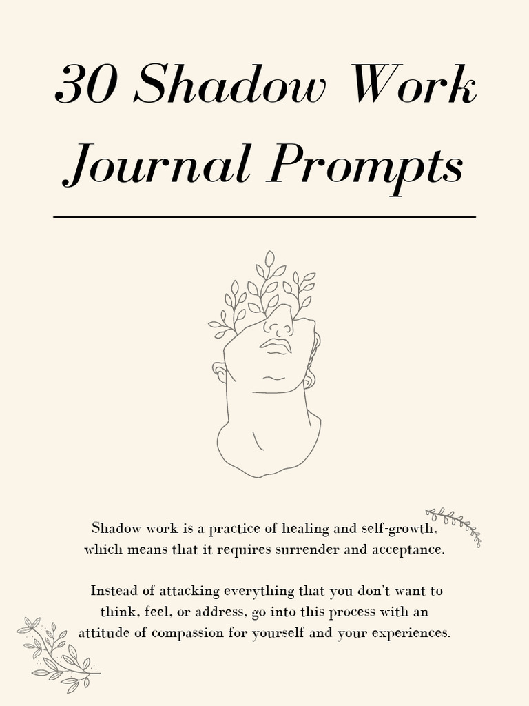 Shadow Work Journalling Prompts1 | PDF | Shadow (Psychology) | Subjective Experience