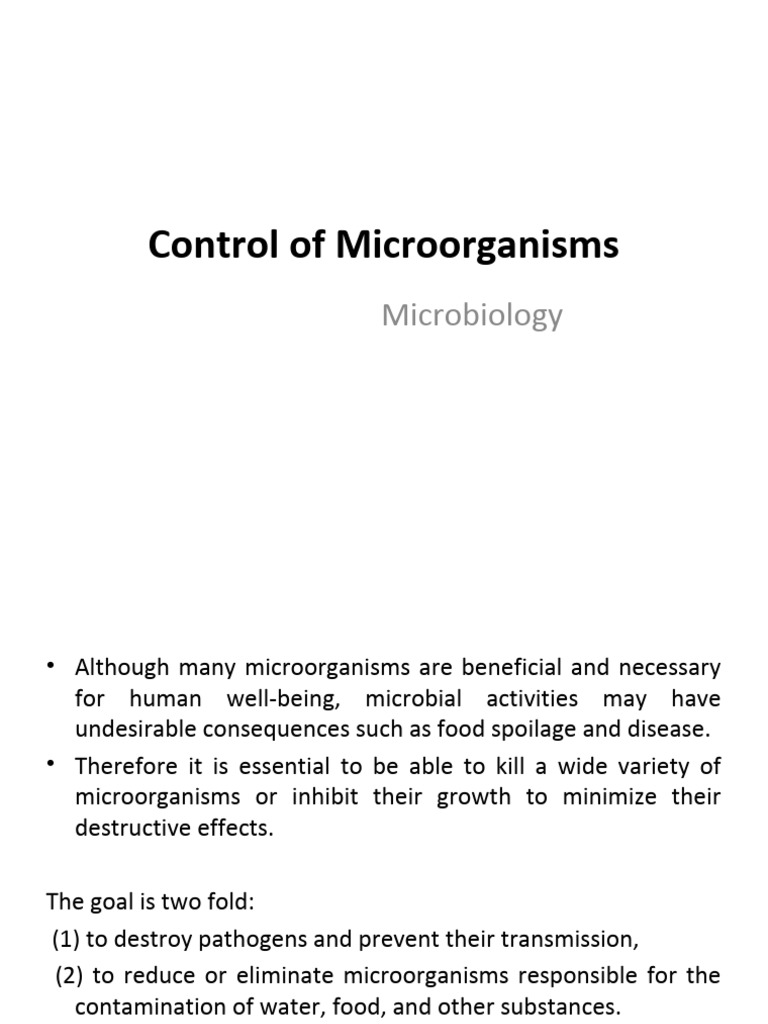 Control of Microorganisms | PDF | Disinfectant | Sterilization ...