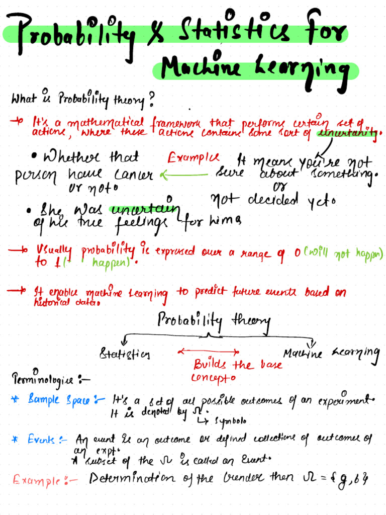 01 Probability Stats Notes | PDF