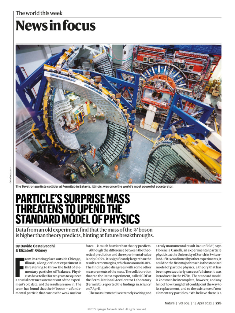 W-Boson News | PDF | Particle Physics | Atlas Experiment