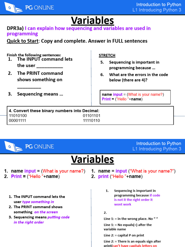 NEW Inputs and Variables | PDF
