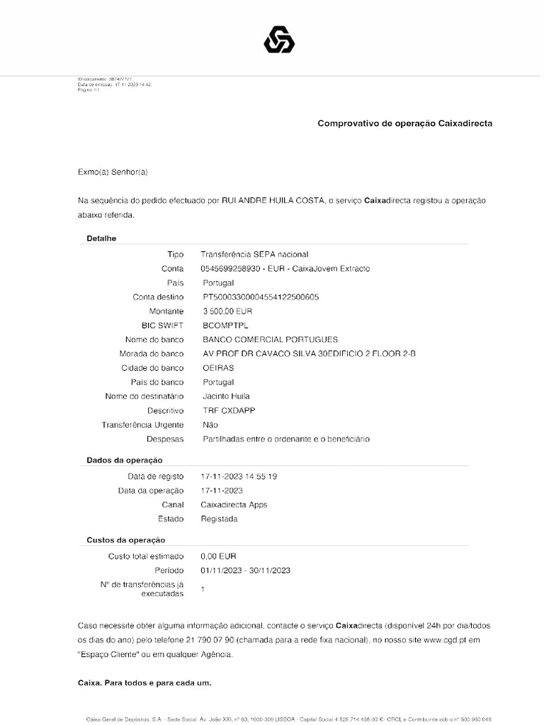 Comprovativo (1) 2 | PDF