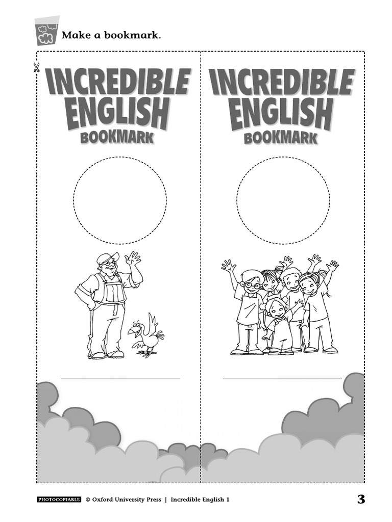 Incredible English 2nd Ed 1 Cutout 02 Make A Bookmark | PDF