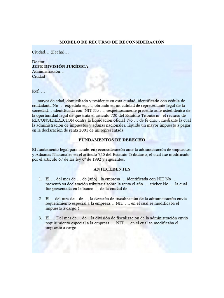 Recurso de Reconsideracion | PDF