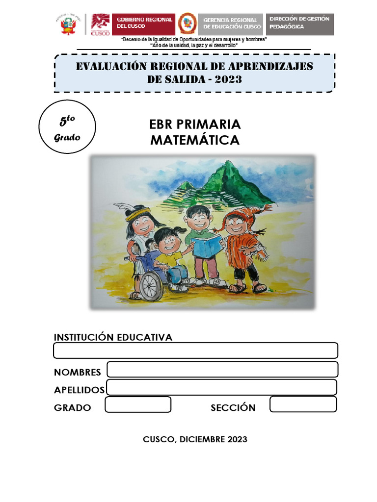 5 Matematica-Salida-Prim | PDF