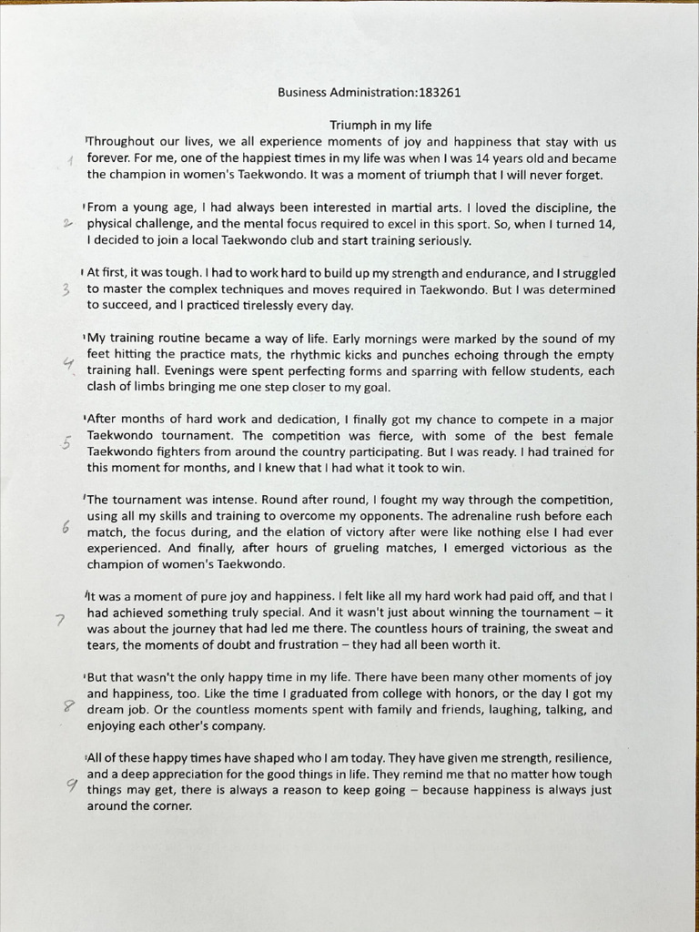 Essay For Korean Writing | PDF