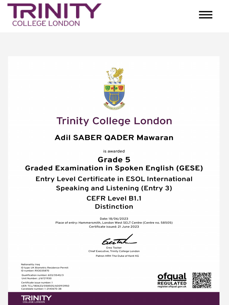 Graded Examinations in Spoken English (GESE) - Ad | PDF