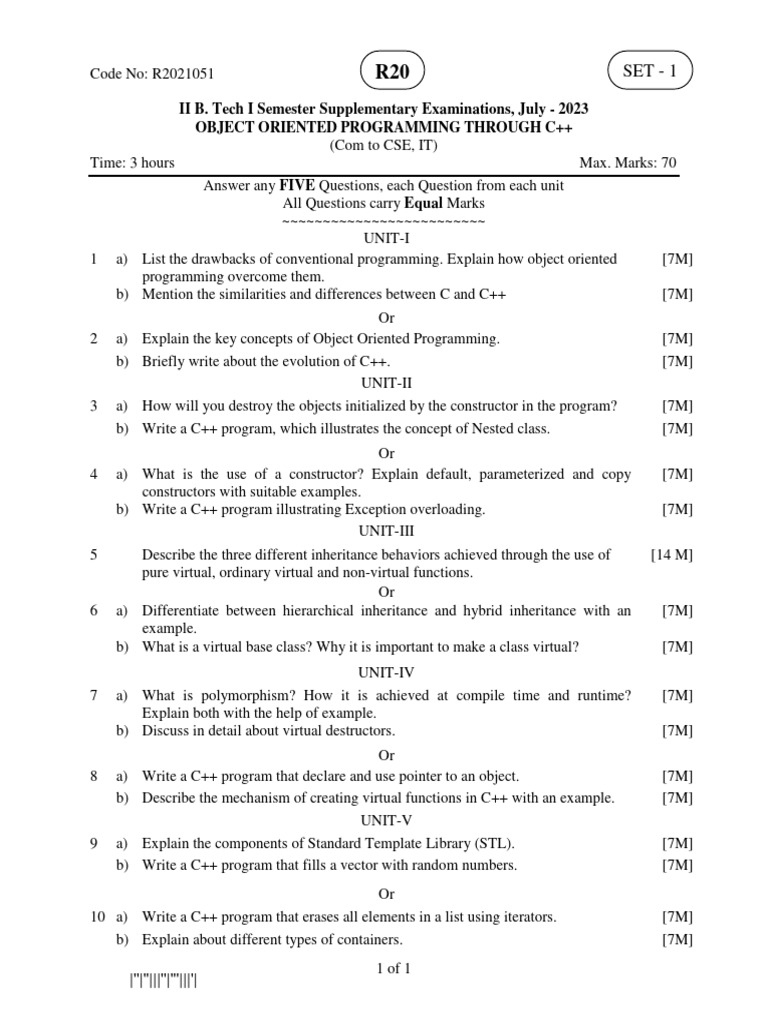 Object Oriented Programming Through C July 2023 | PDF | C++ | Models Of Computation