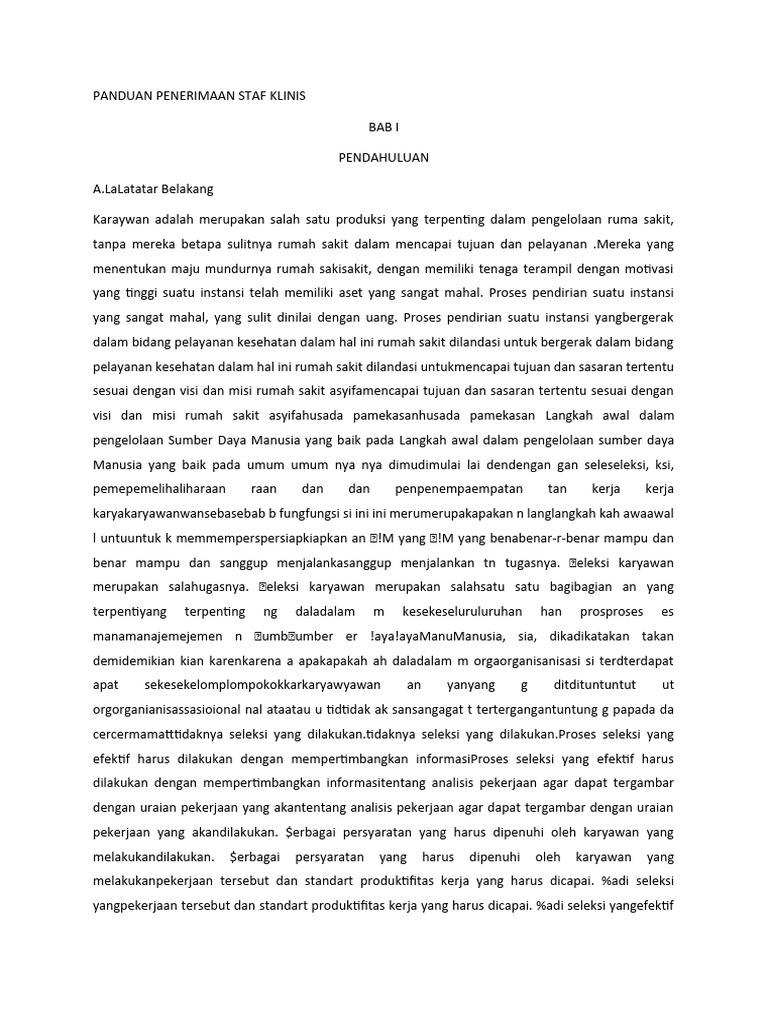 4.1.panduan Penerimaan Staf Klinis | PDF | Karier & Perkembangan