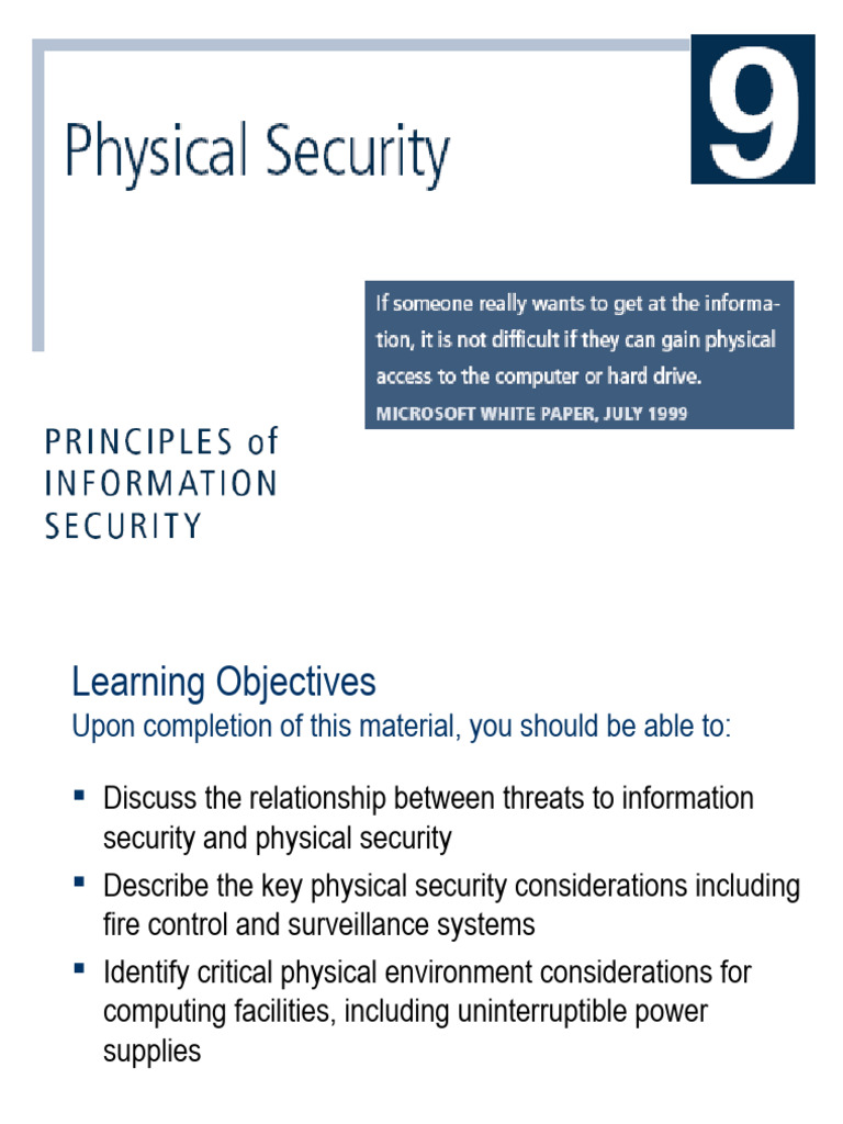 Ch08 Physical Security | PDF