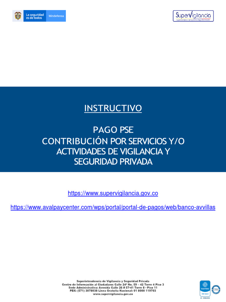 Instructivo de Pago PSE | PDF