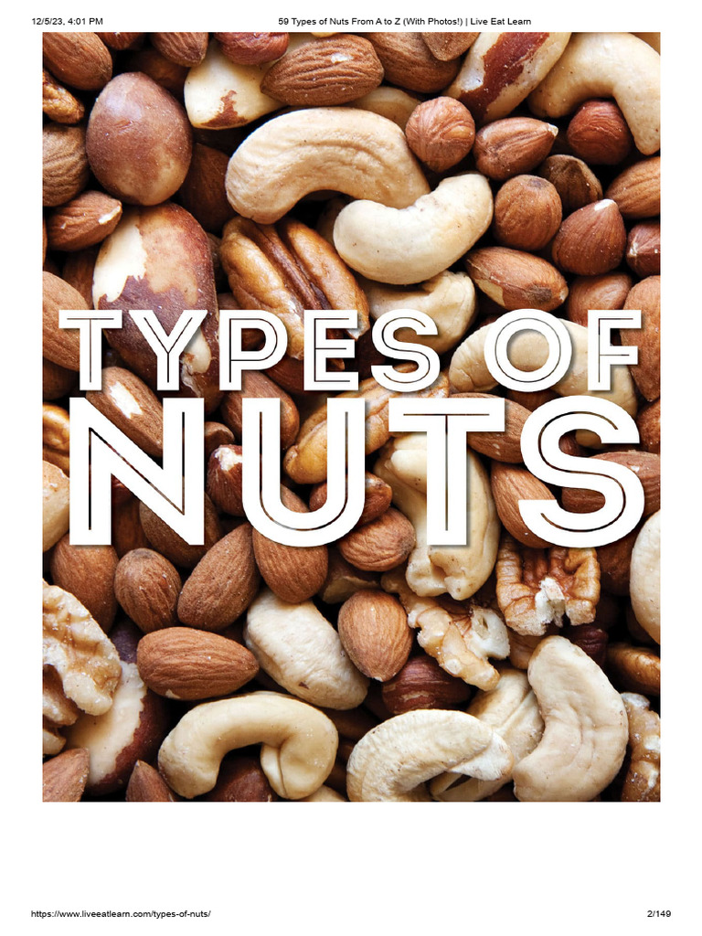 59 Types of Nuts From A To Z (With Photos!) - Live Eat Learn | PDF ...