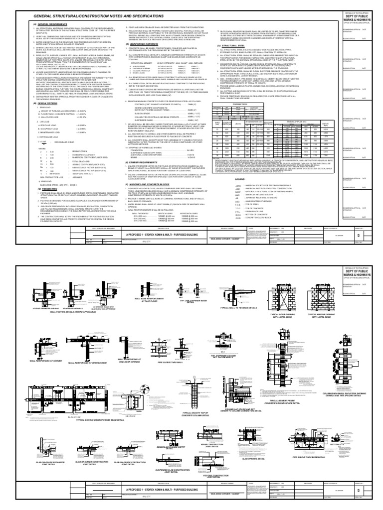 Ipil - Main Building Structural Plan - 10.10.23 | Download Free PDF ...
