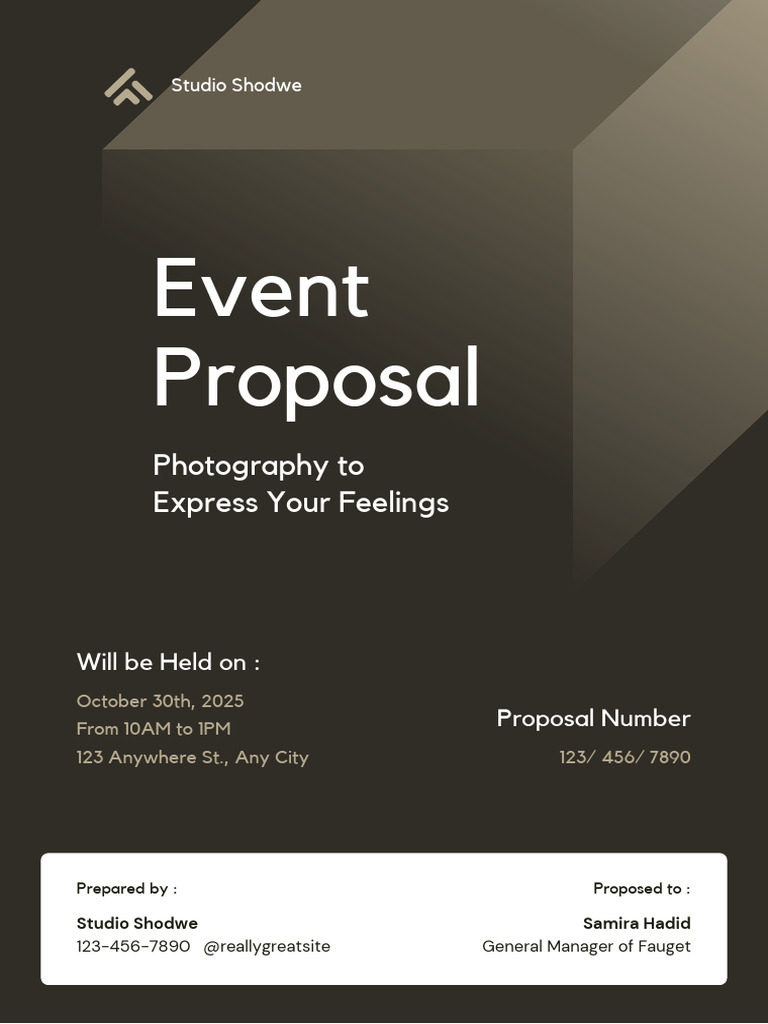 Black Brown Minimalist Professional Event Proposal | PDF