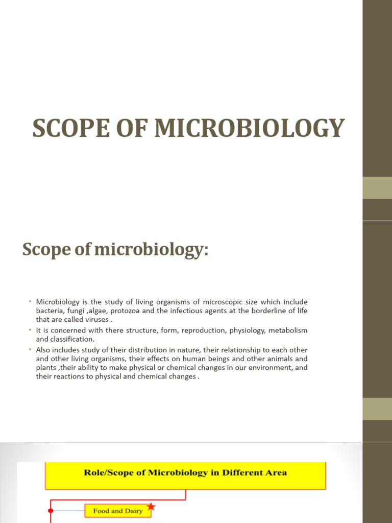 Overview of Microbiology Scope | PDF | Technology & Engineering