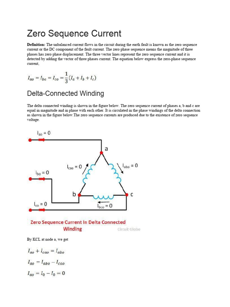 Zero Sequence Current Pdf Electrical Impedance Electrical Engineering
