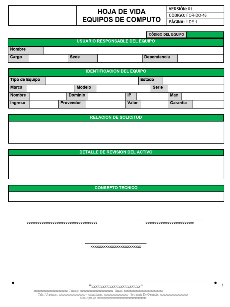 Formato De Baja De Equipos De Cómputo Pdf Ciencias De La