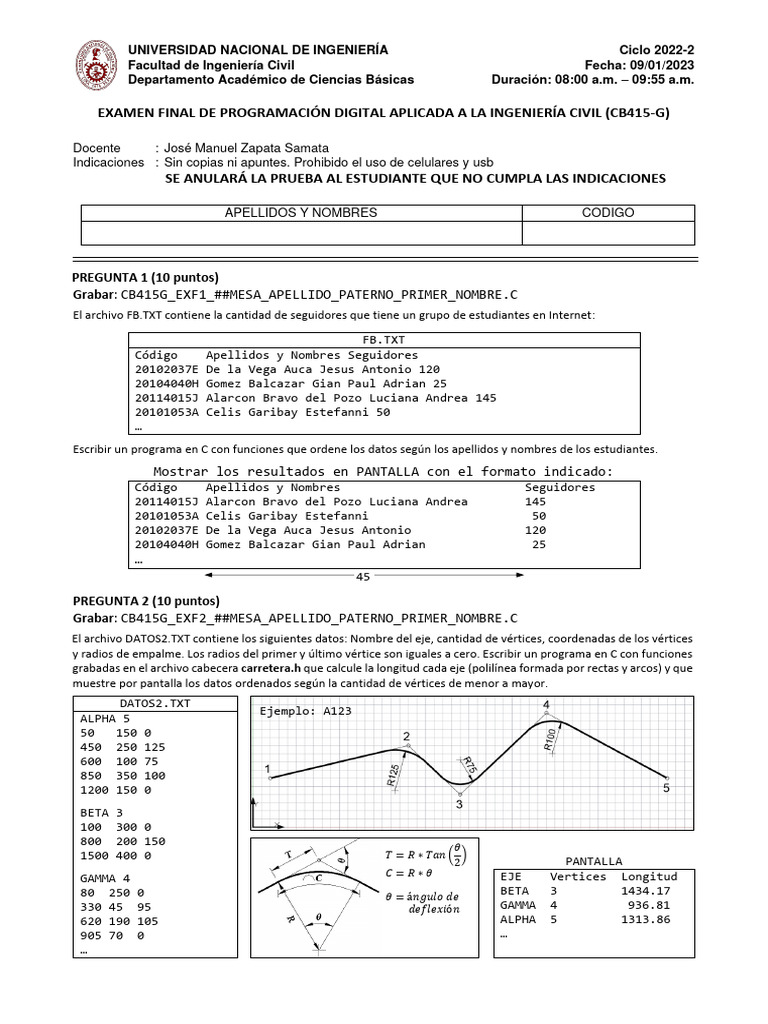 Examen Final de Programación Digital | PDF | Tecnología