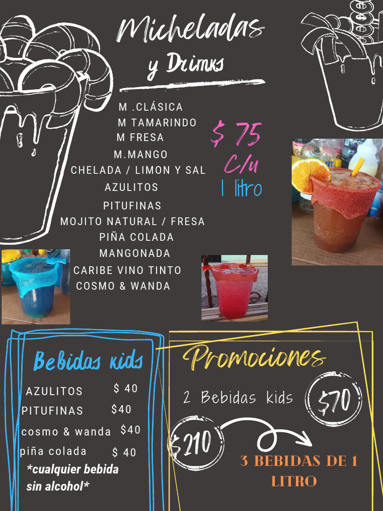 Menú de Micheladas y Bebidas Variadas | PDF