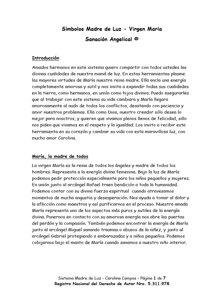 Sistema Madre de Luz | PDF | María, madre de Jesús | Amor