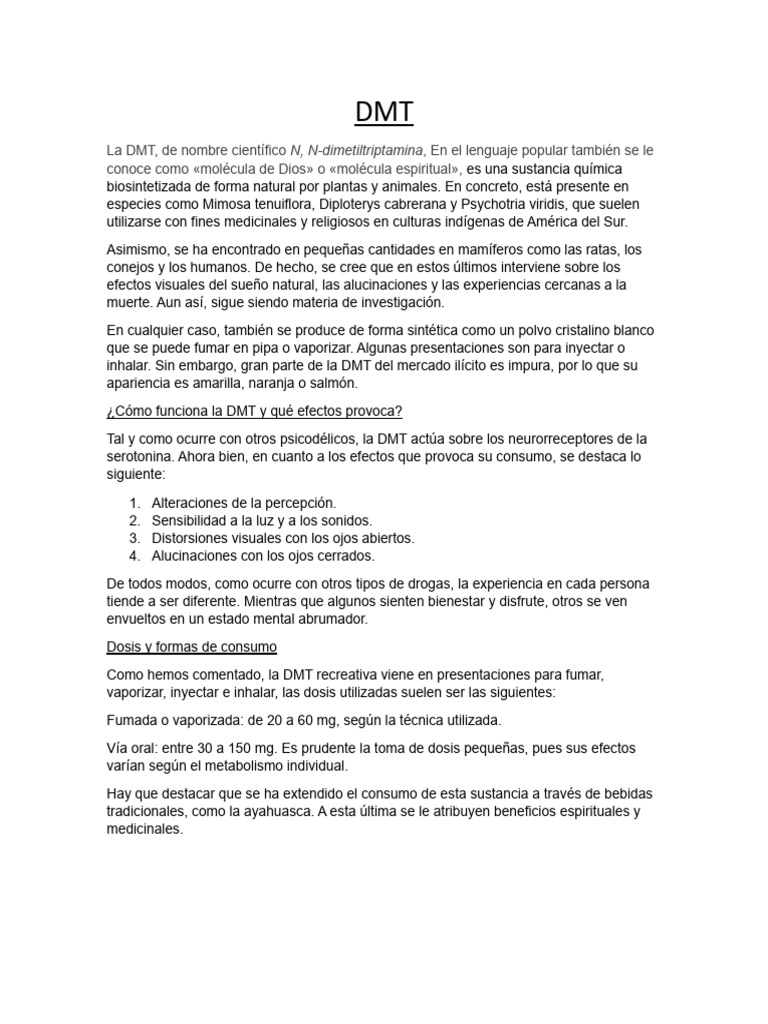 Trabajo DMT | PDF