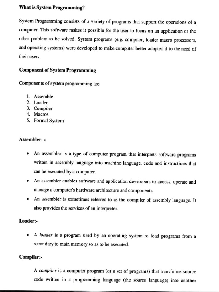 Unit-1 Question Bank SP | PDF | Assembly Language | Programming