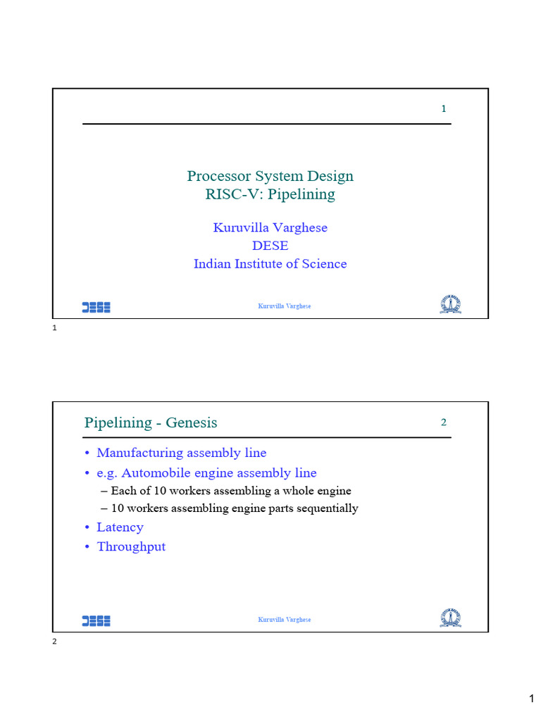 RISC-V Pipeline P1 | PDF