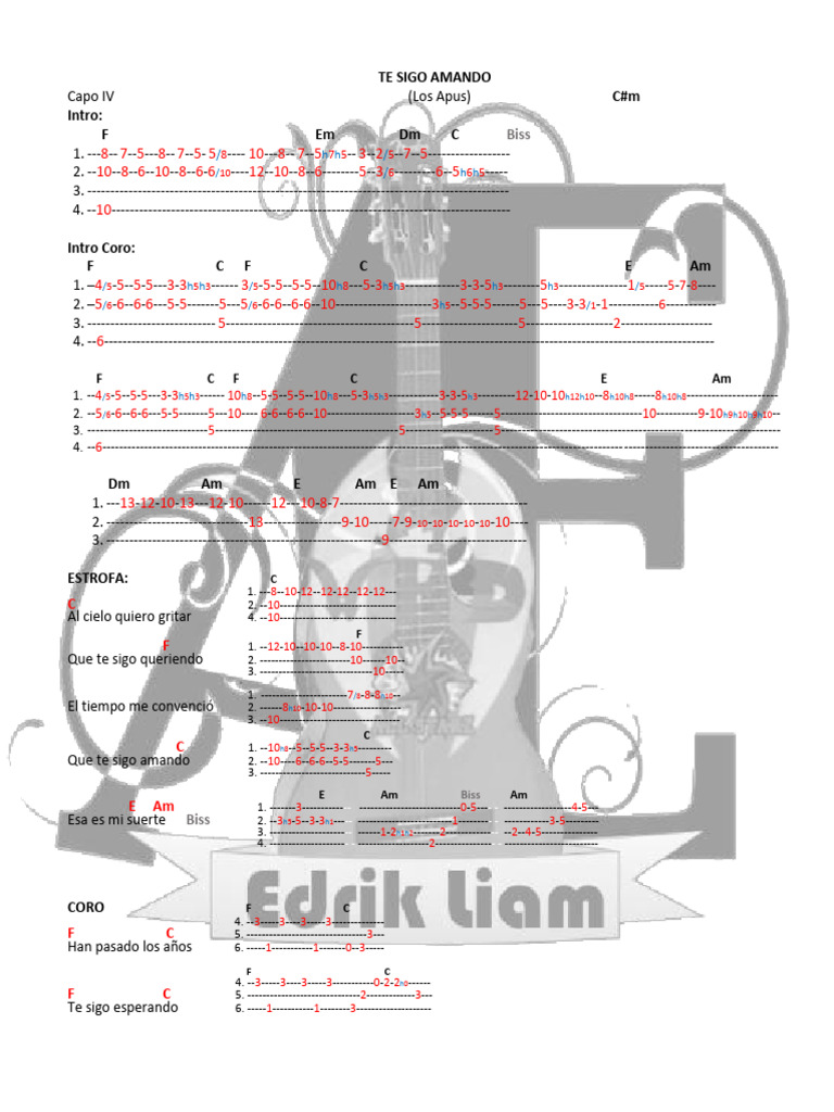 TE SIGO AMANDO Los Apus | PDF | Informática