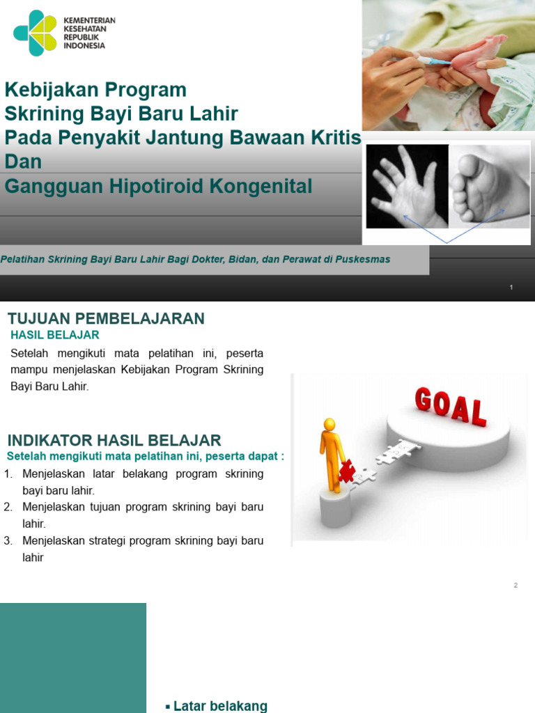 Kebijakan Skrining Bayi Baru Lahir (Dit Gizi KIA) | PDF