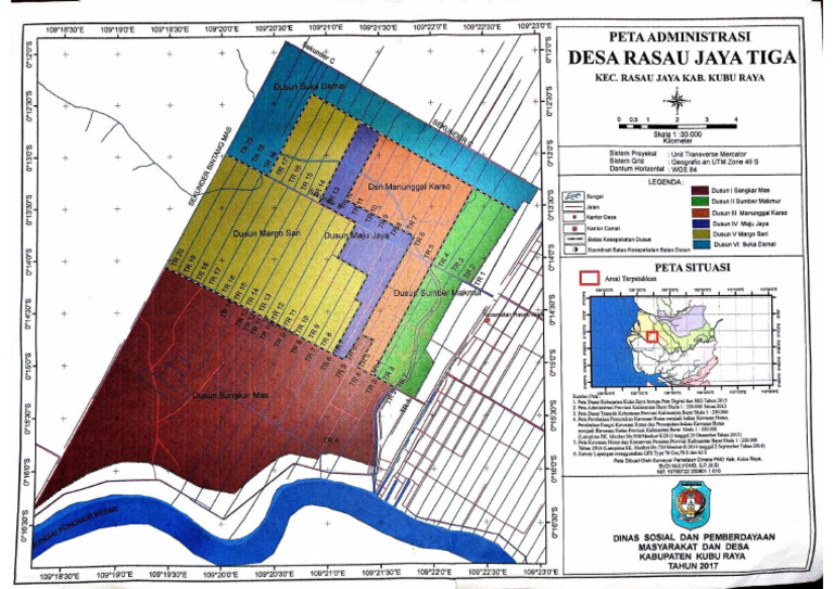 Peta Desa Rasau Jaya Tiga | PDF