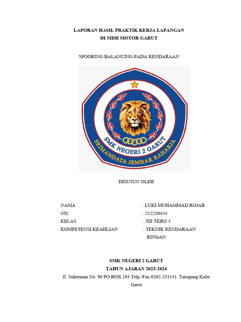 LAPORAN PKL Luki | PDF