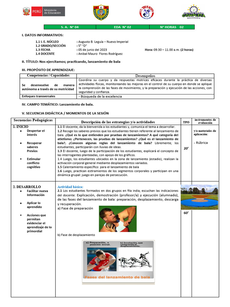 5D Sesion | PDF | Evaluación | Aprendizaje