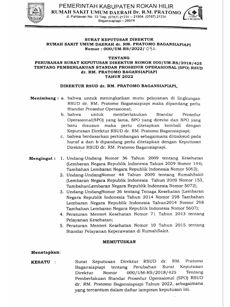 SPO Pasien Restrain FIX | PDF