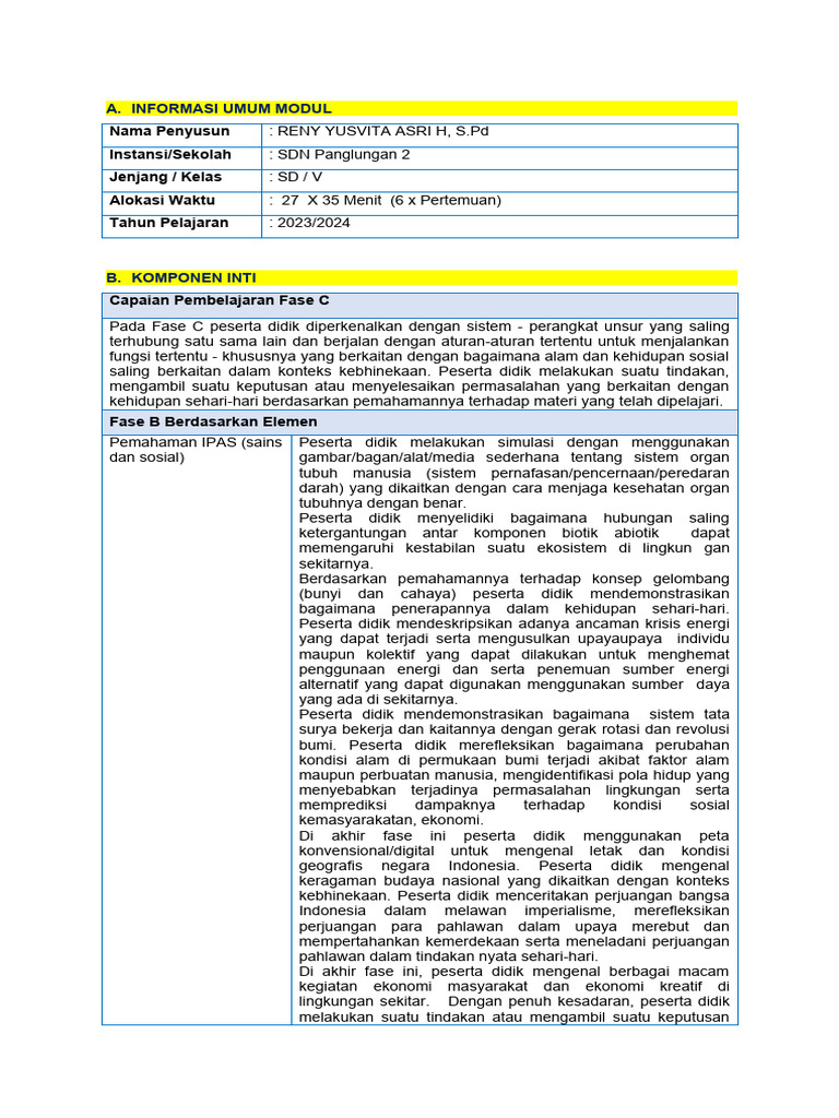 BAB 1 - MA IPAS Kls 5 | PDF