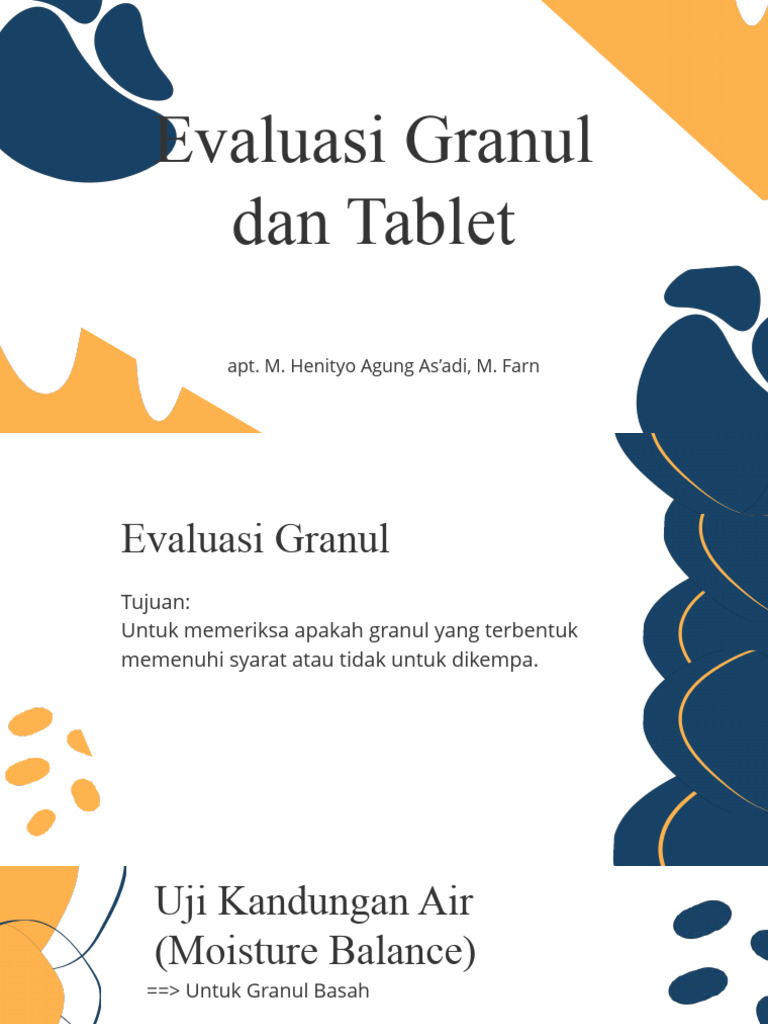 Evaluasi Granul Dan Tablet | PDF