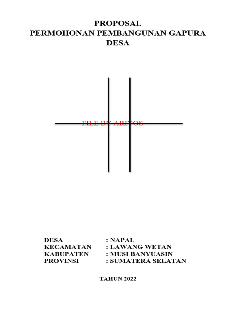 Contoh Proposal Pembangunan Gapura Ke Anggota DPRD | PDF