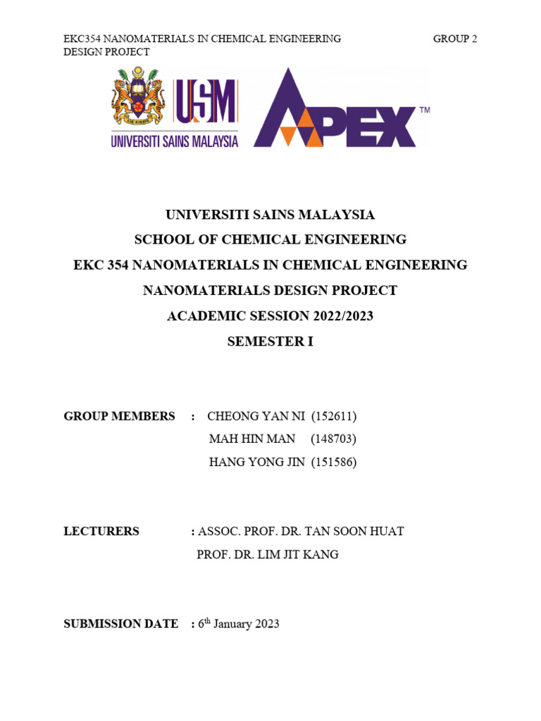 EKC 354 PROJECT 2022 - Group 2 | PDF | Reactive Oxygen Species | Dna