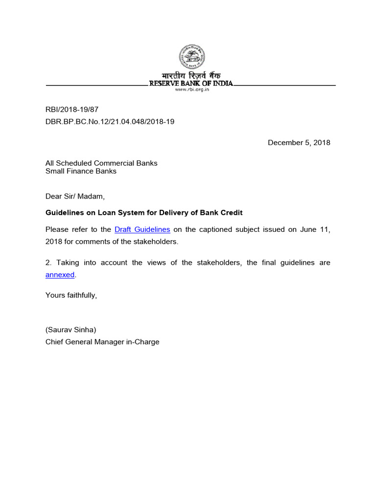 RBI Circular Reg Bank Finance To NBFC-V2 | PDF | Technology & Engineering