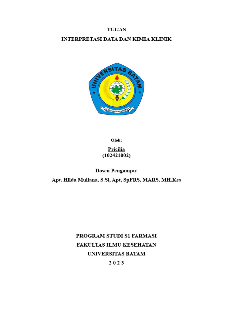 TUGAS Interpretasi Data Klinik | PDF