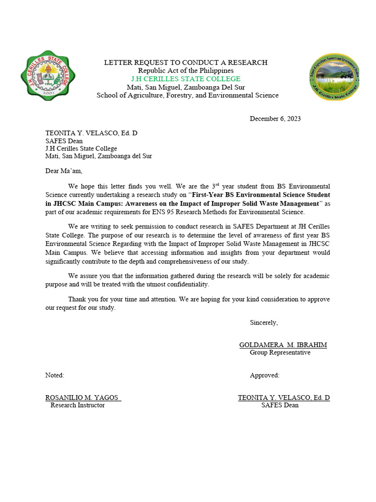 Conduct Letter | Download Free PDF | Science | Natural Environment