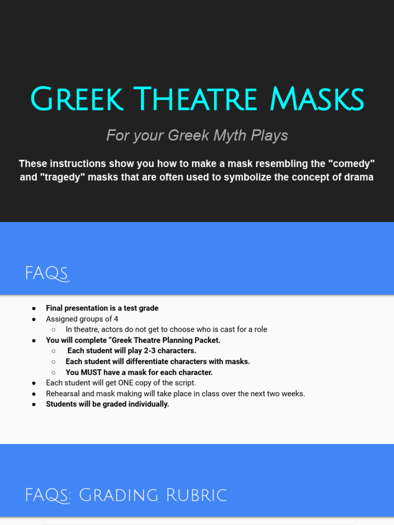 Greek Masks Slideshow | PDF
