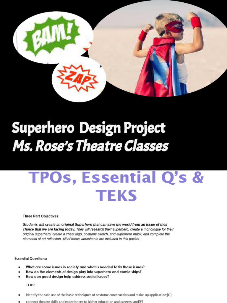 Superhero Costume Design Project | PDF | Superheroes